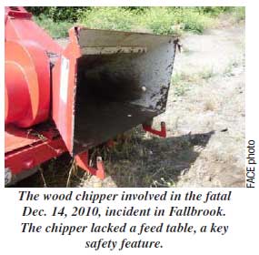 More Caution on Chipper Hazards - | CAL-OSHA Reporter
