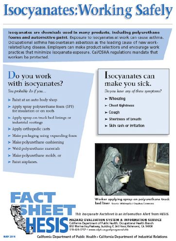 Protect Workers from Isocyanates - | CAL-OSHA Reporter