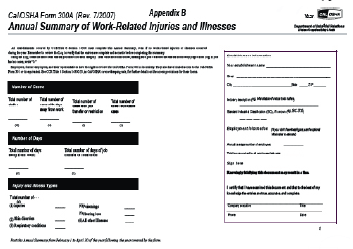 Time to Post Annual Injury and Illness Reporting Summary - | CAL-OSHA ...