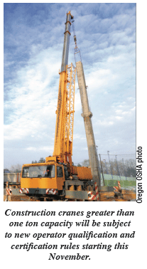 Crane Certification Extension Okayed - | CAL-OSHA Reporter