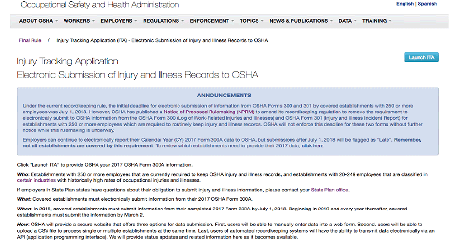 injurytrackingapplication - | CAL-OSHA Reporter