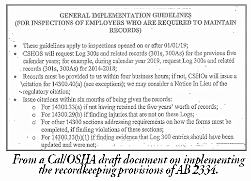 Cal/OSHA Now Looking Back at Employer’s Injury and Illness Records ...