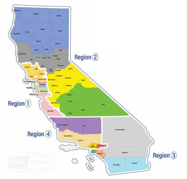 Regionmap - | CAL-OSHA Reporter